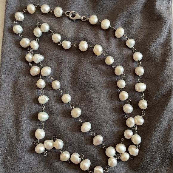 Silpada | Accessories | Silpada Pearl Necklace On Oxidized Sterling ...